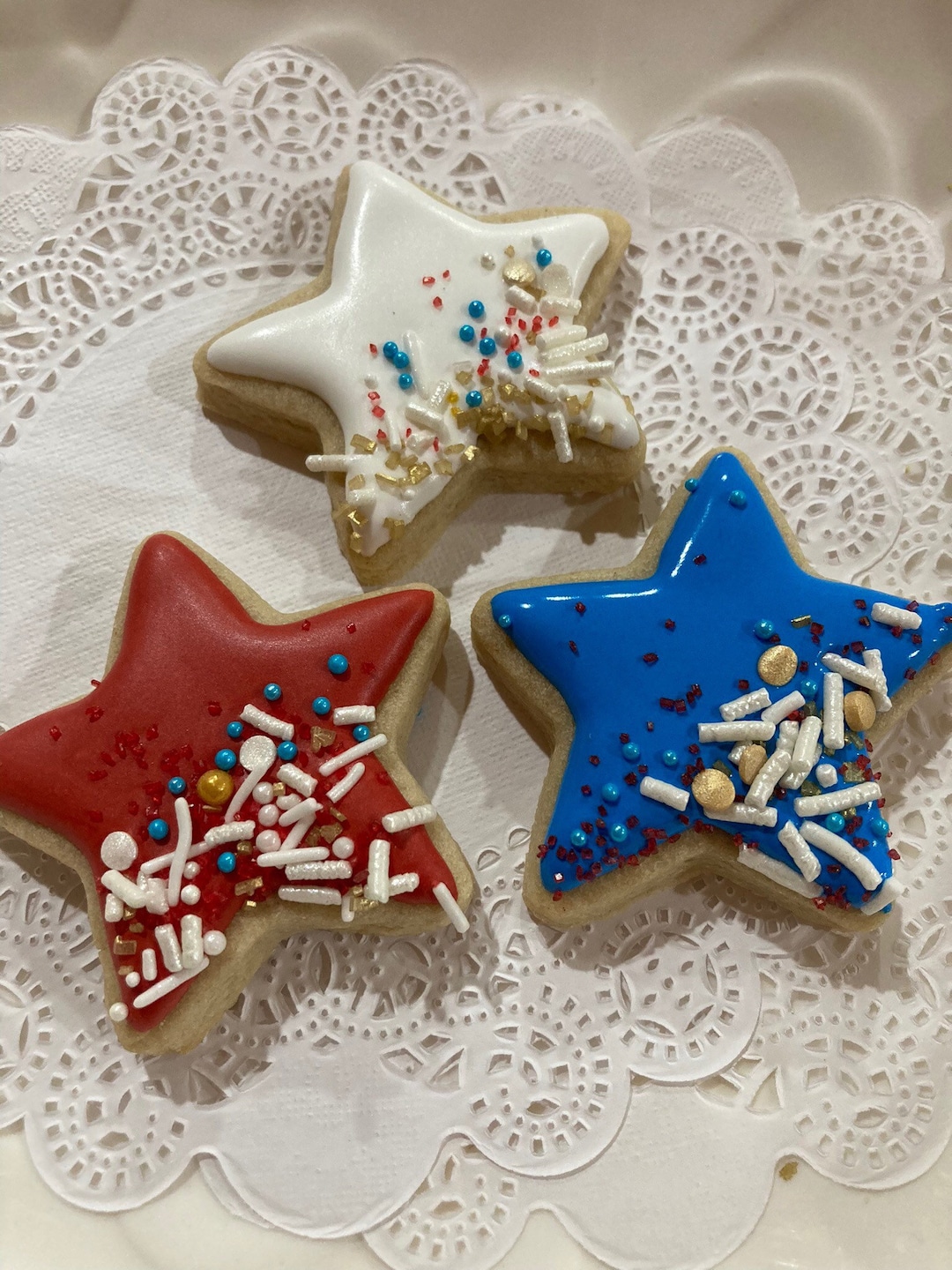 4th Of July Red-White-Blue Star Cookies, Patriotic Cookies, Company ...