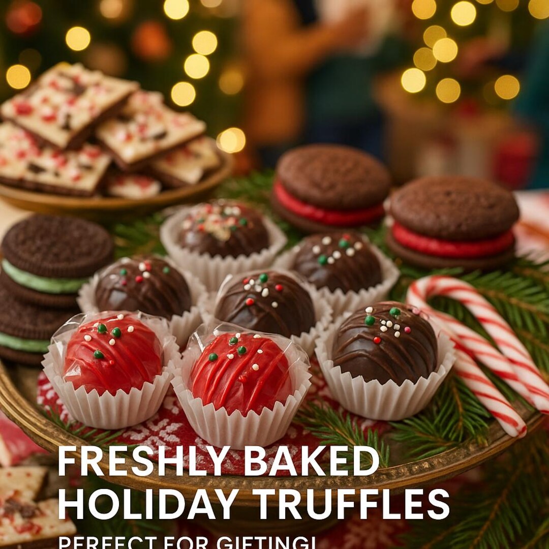 Holiday Oreo Chocolate Truffles Christmas Treat Box Individually ...