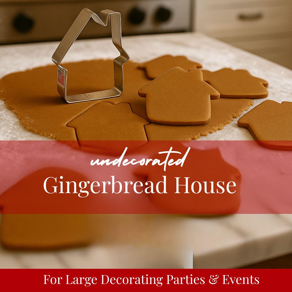 Fresh Undecorated Gingerbread House Cookies Holiday Decorating Kits ...