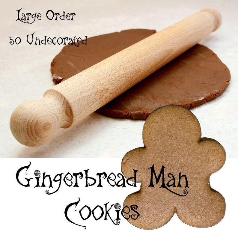 50 Undecorated Gingerbread Man Cookies: Holiday Decorating Party Favors ...
