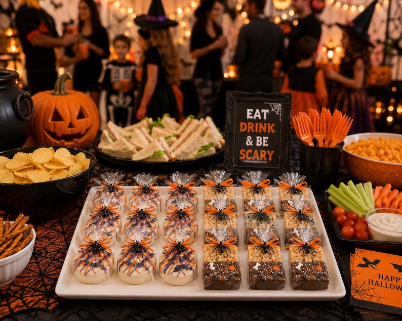 Halloween Rice Krispie Treats Oreo Cookie Treats Spooky Party Dessert ...
