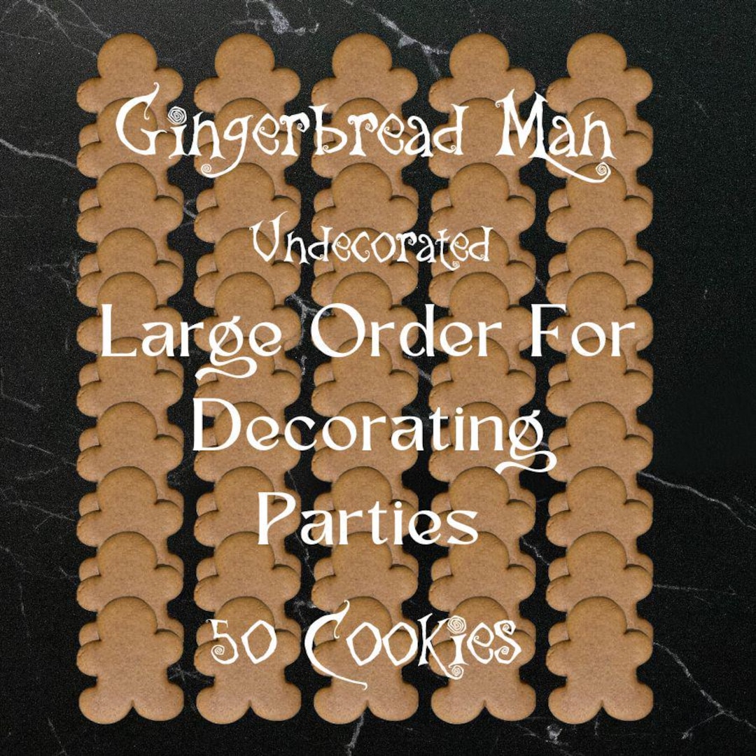 50 Undecorated Gingerbread Man Cookies, Great for Holiday Cookie ...