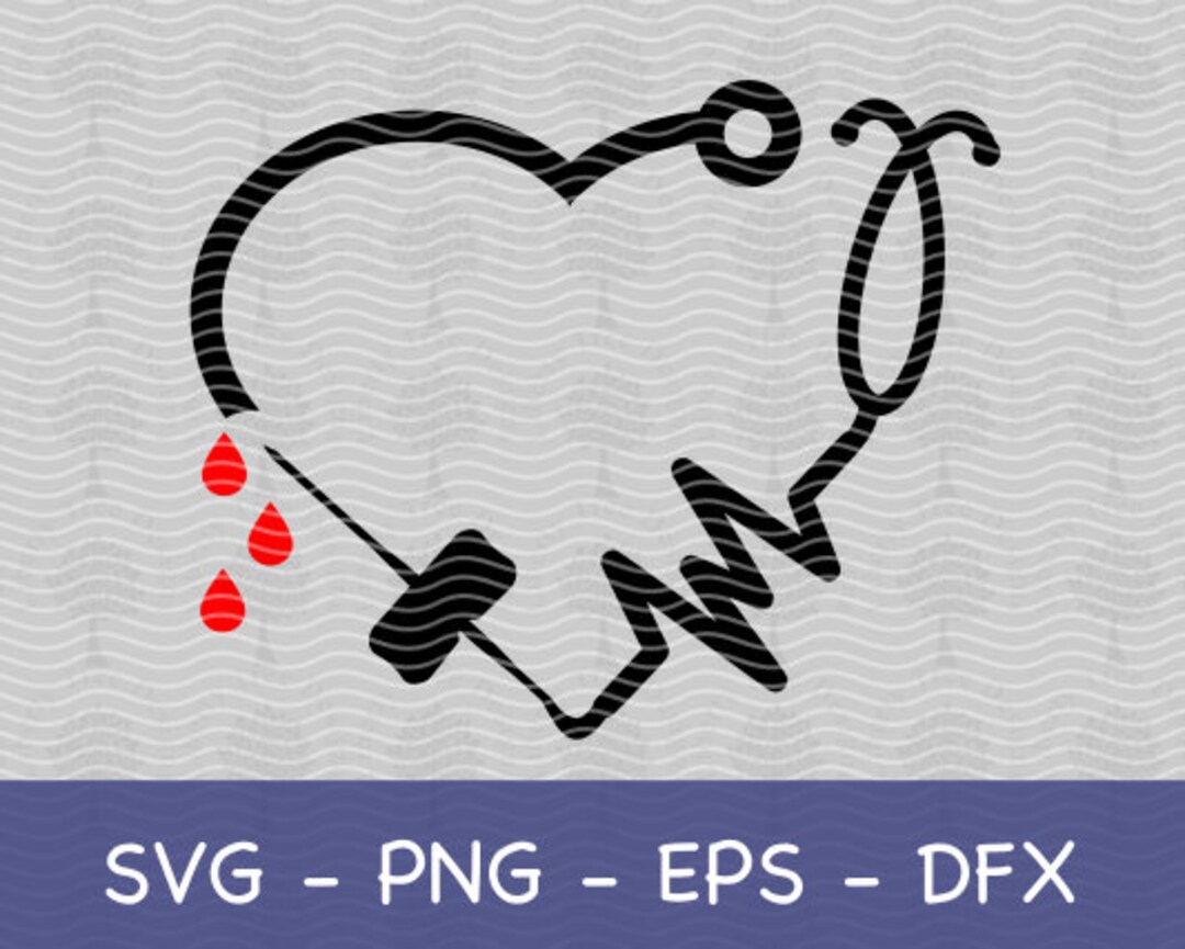Medical Heart SVG, Nurse Heart SVG, Medical Worker, Stethoscope Heart ...