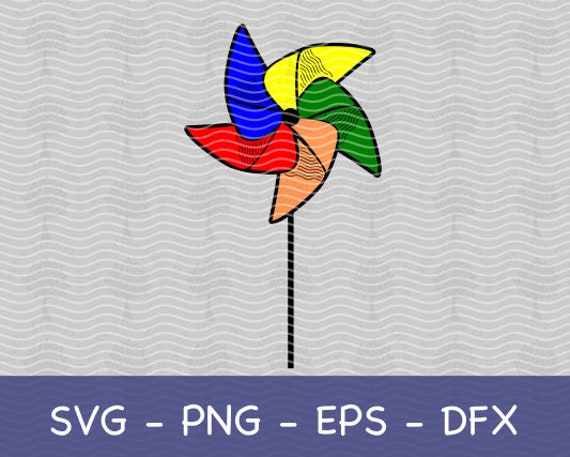 Pinwheel SVG Pinwheel Clipart Rainbow Pinwheel Garden Decor | Etsy