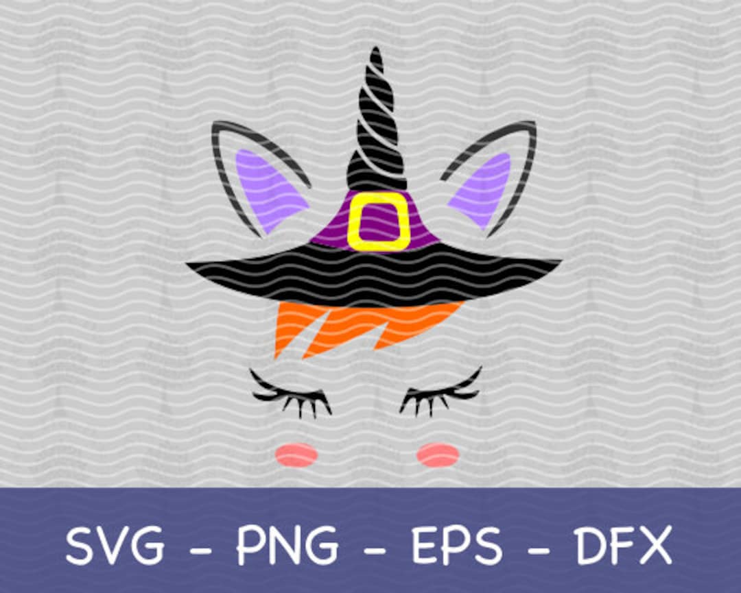 Halloween Unicorn SVG, Unicorn Witch SVG, Cute Halloween SVG, Unicorn ...