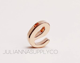 Rose Gold Initial Letters M Charms Cursive | Etsy