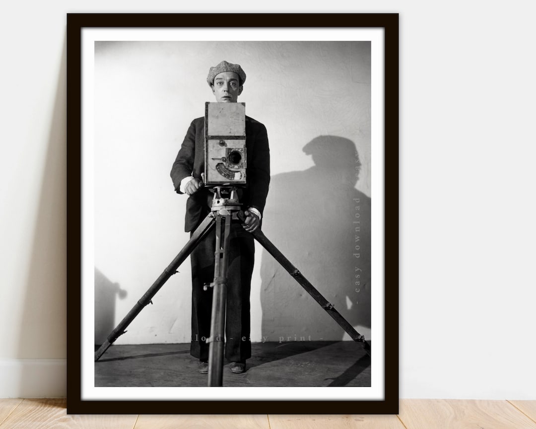 Buster Keaton Camera Portrait - Printable Vintage Photo Poster ...