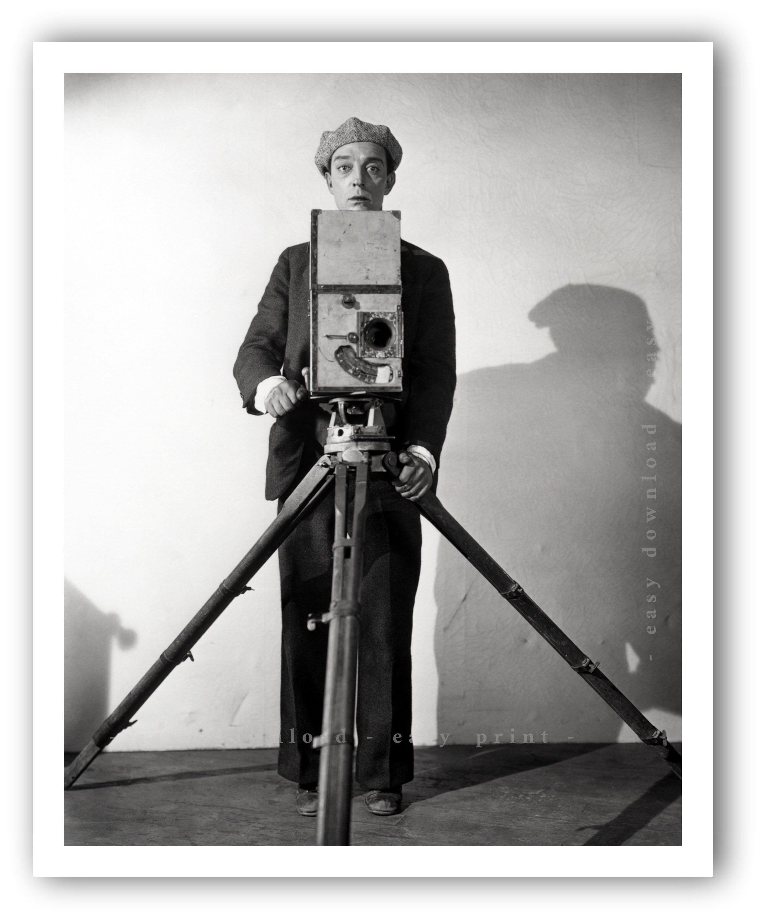 Buster Keaton Camera Portrait Printable Vintage Photo Poster - Etsy