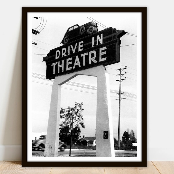 Drive in Movie Theater Sign - Etsy