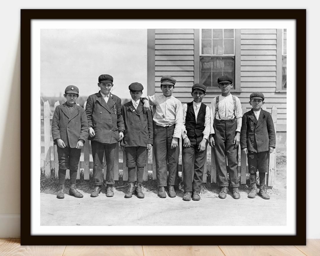 Vintage Group Photo 1900 Boys - Printable Vintage Photo Poster ...