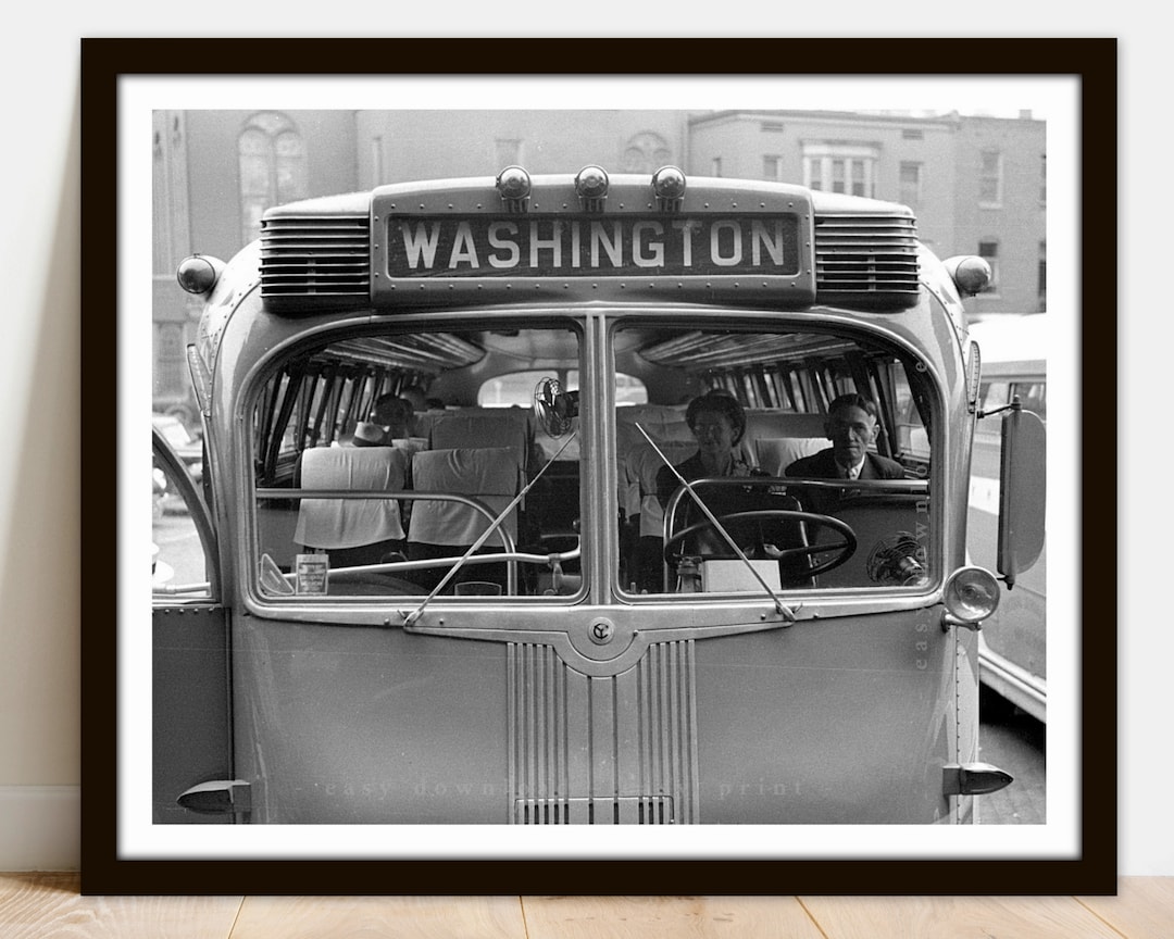 Bus to Washington 1950s Transport - Printable Vintage Photo Poster ...