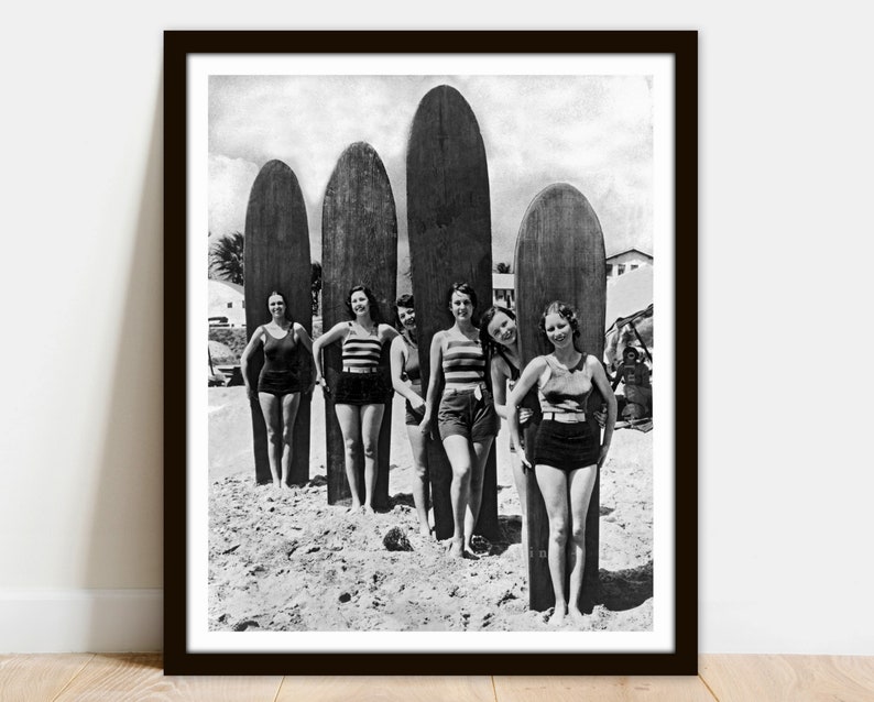 Vintage Surf Beach Photo Printable Vintage Photo Poster | Etsy