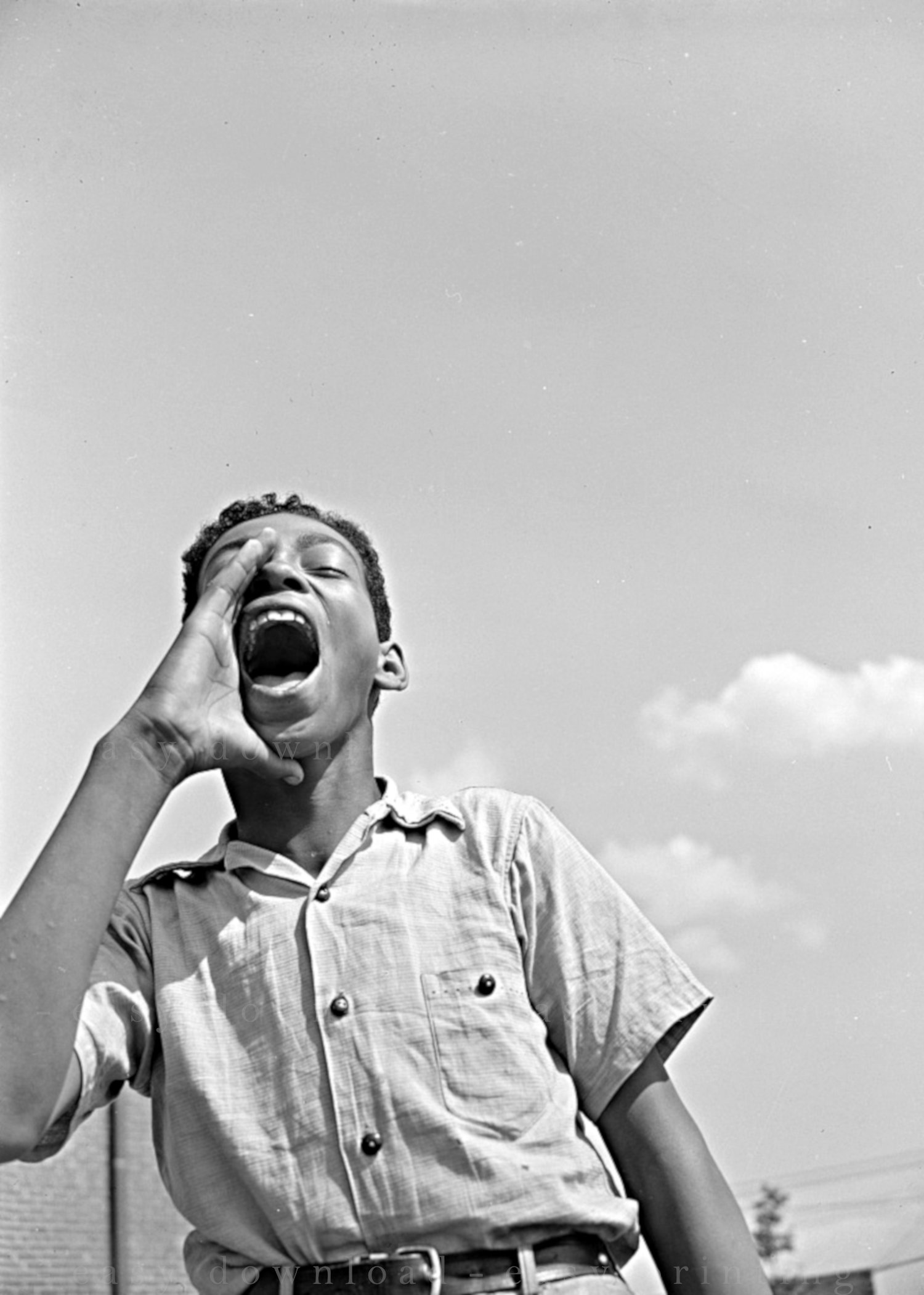 Boy Shouting Printable Vintage Photo Poster Instant - Etsy