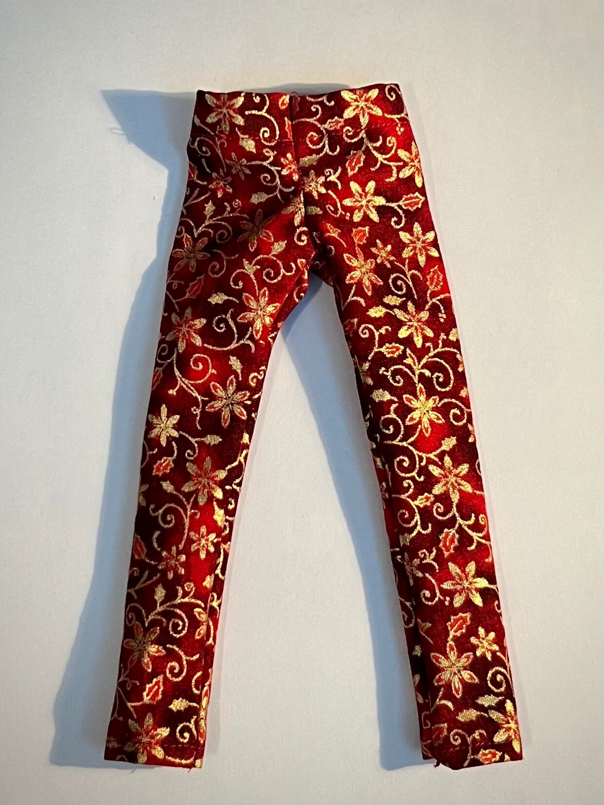 Doll/elf Pants Red & Gold - Etsy