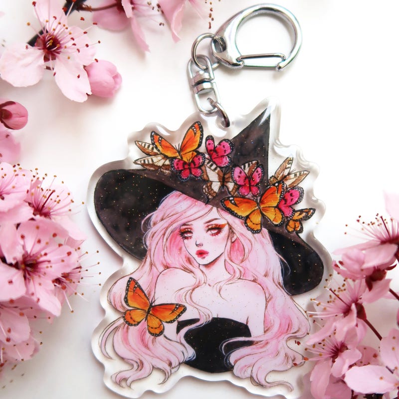 Witch Keychain - Etsy
