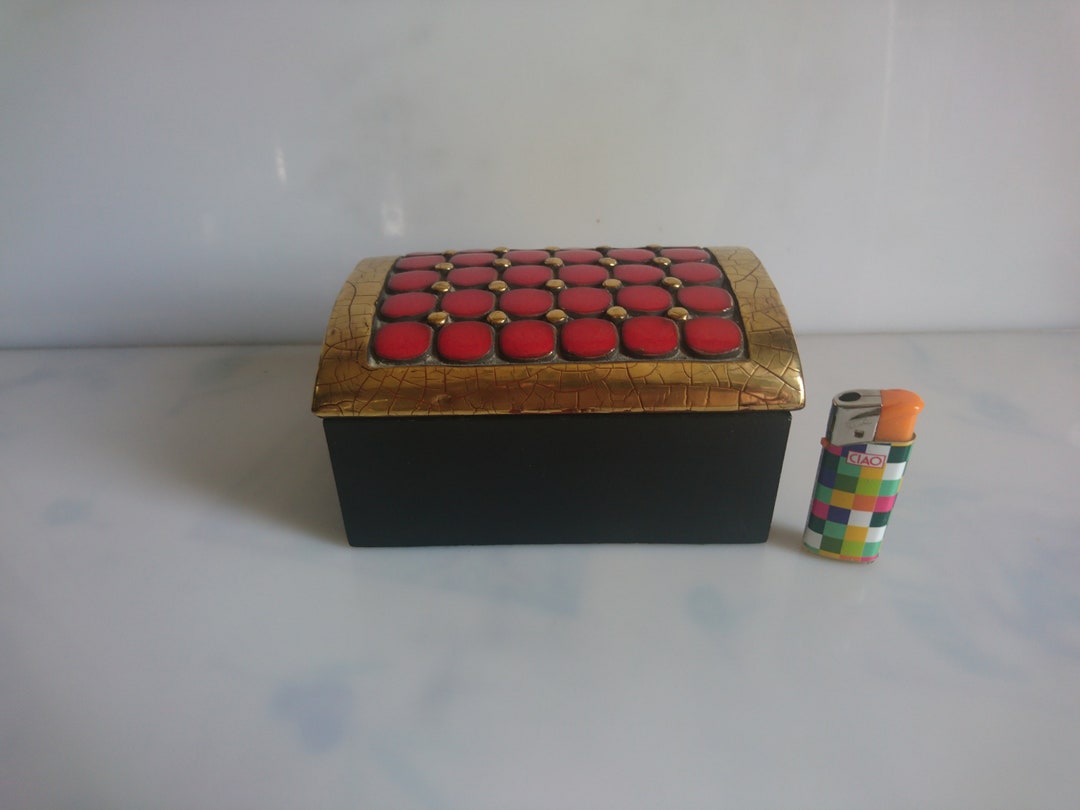Mithé Espelt Ceramic Box, 60s / Vintage, Semi-precious Stone Style ...
