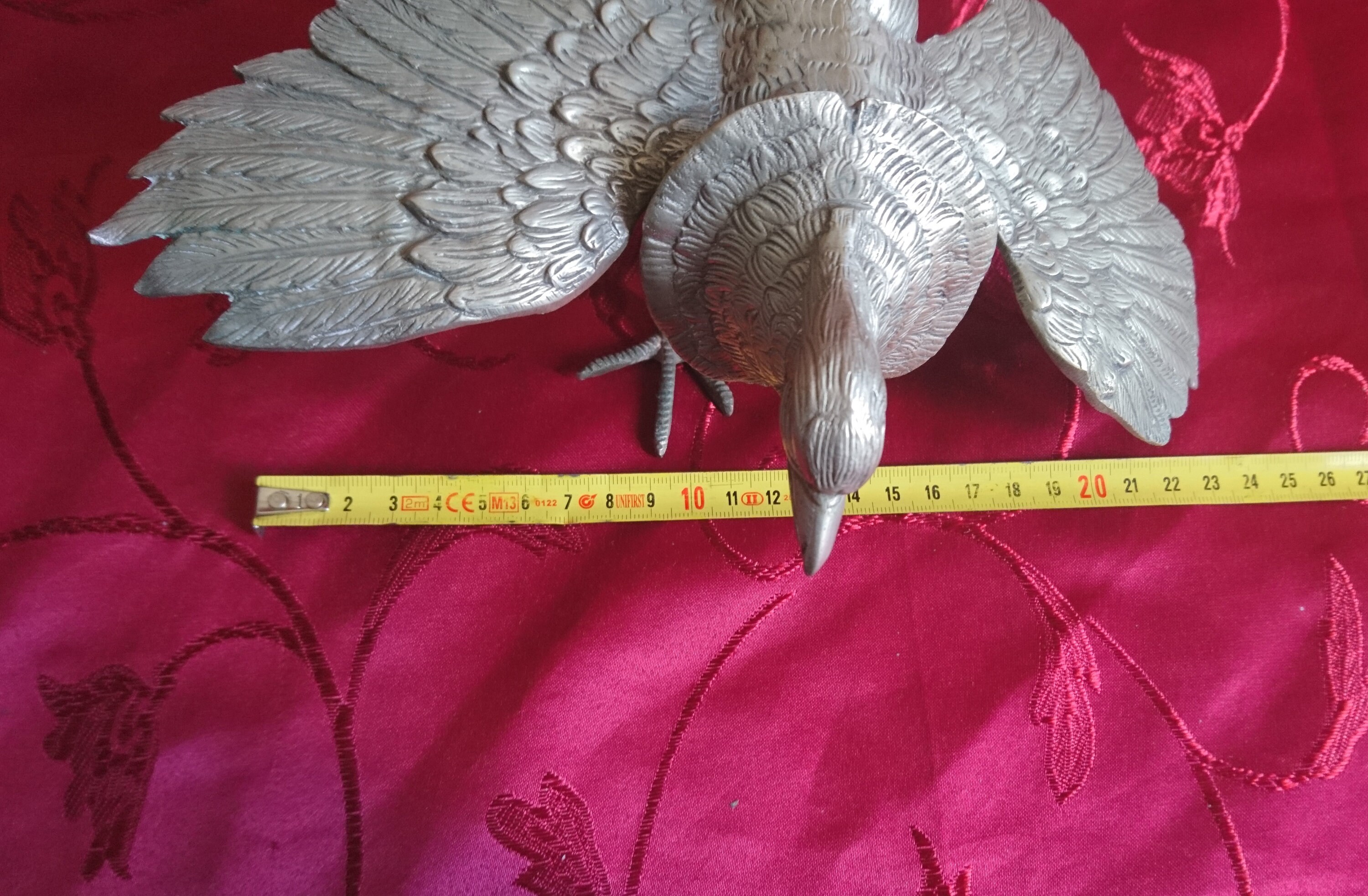 Pair of Silver Bronze Pheasants / Table Decoration / Menu Holder ...