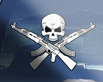 Ak 47 Skull Decal - Etsy