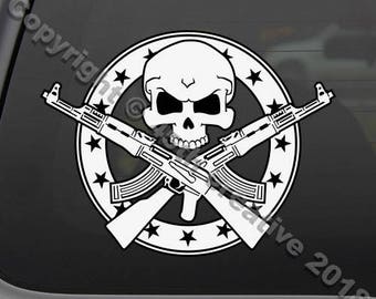 Ak 47 Skull Decal - Etsy