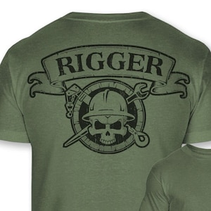 Rigger Skull Crossbones Athletic T-shirt - Crane Rigging Crossed Spud ...