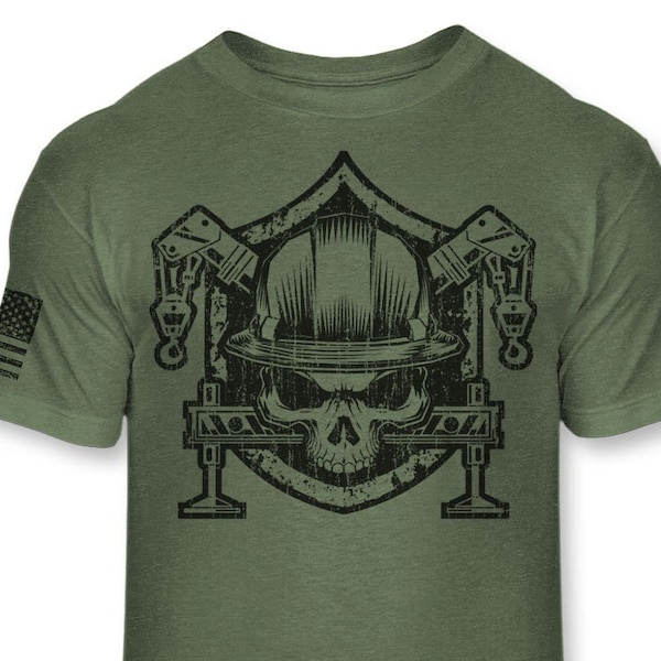 Crane Operator Skull T Shirt - Etsy Crane Operator Skull T Shirt - Etsy