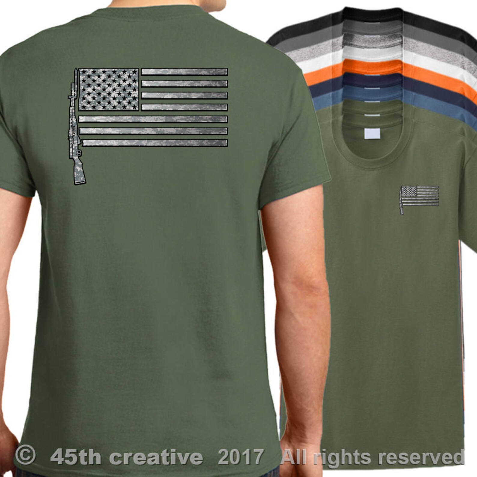 USA SKS-45 Rifle Flag T-Shirt sks 45 shirt rifle shirt | Etsy