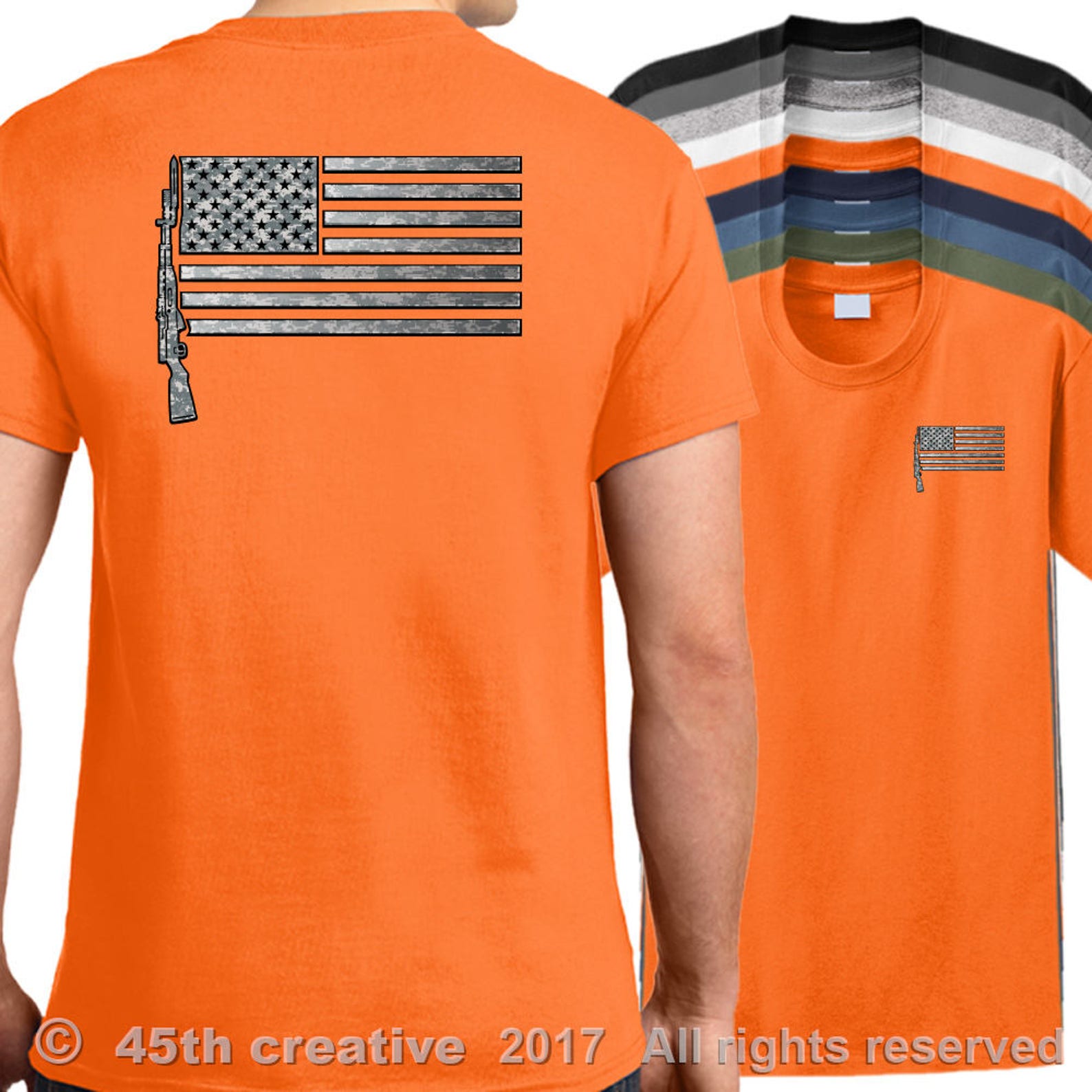 USA SKS-45 Rifle Flag T-Shirt sks 45 shirt rifle shirt | Etsy