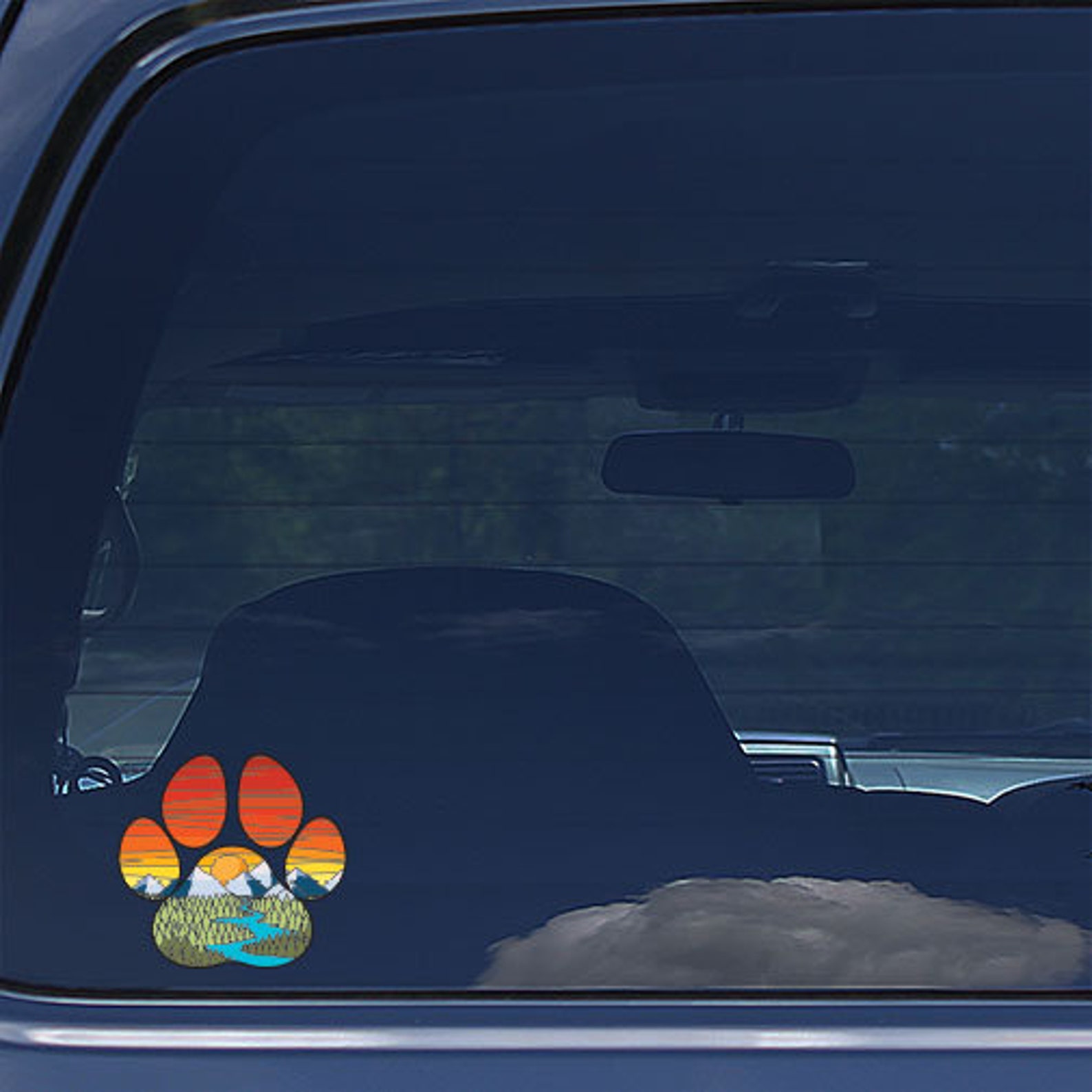 Dog Paw Decal Puppy Paw Great Outdoors Sticker Pups Paw | Etsy