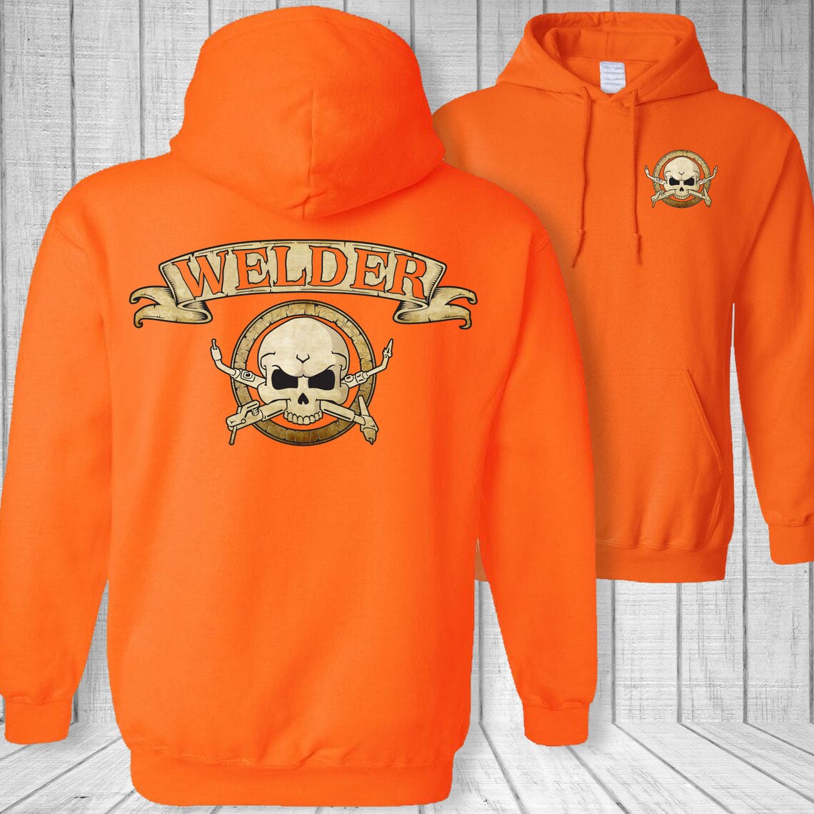 Welder Skull Hoodie Welding Hooded Sweatshirt Mig Tig Stick | Etsy