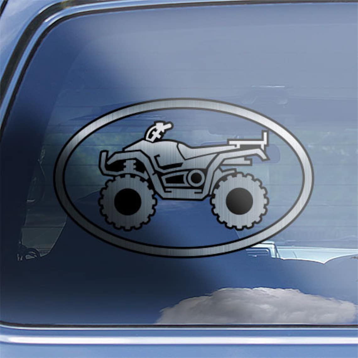 Quad Oval Decal Sticker ATV Quad Window Decal Off Road Trail | Etsy