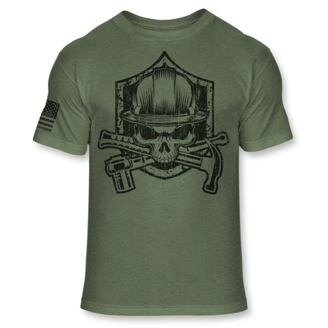 Scaffolder Jolly Roger Skull Shirt - Scaffolding Skull Crossbones T ...