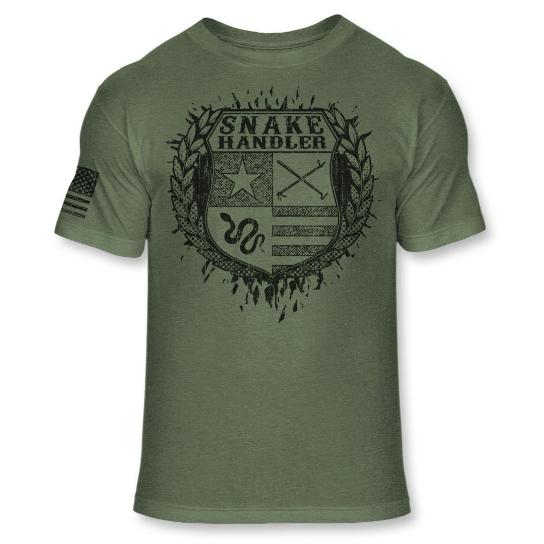 Snake Handler Crest T-shirt - Snake Handlers Coat of Arms Shield Shirt ...