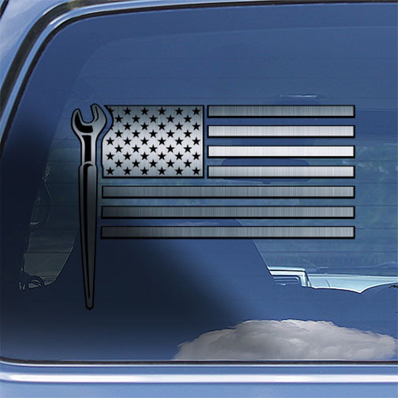 USA Flag Ironworker Decal Sticker Iron Workers Window Decal - Etsy