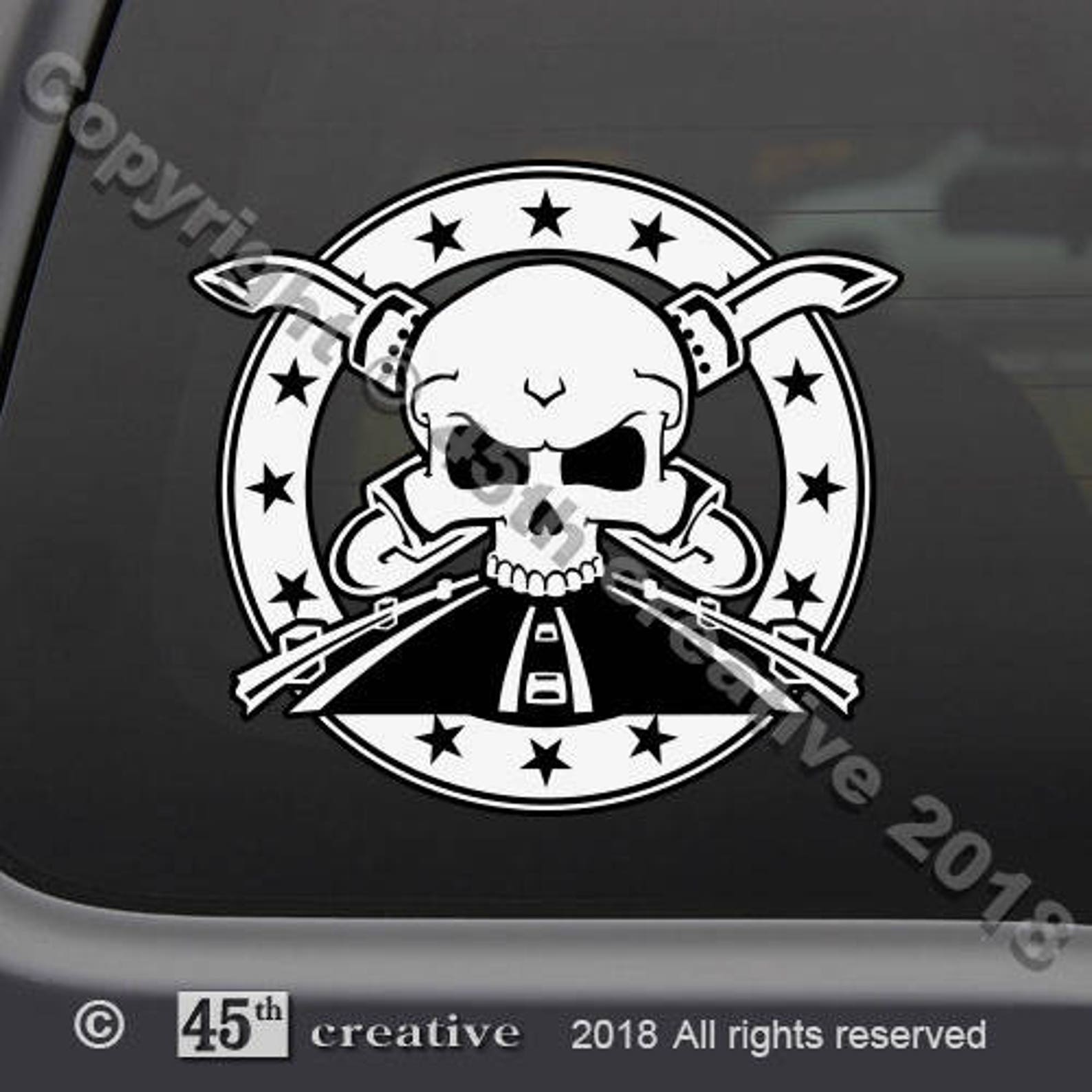 Trucker Skull Crossbones Decal Sticker Truck Driver Decal - Etsy
