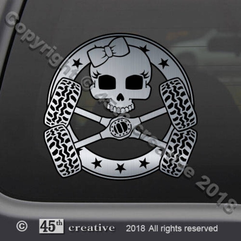 Women's 4x4 Skull Decal Sticker Girls Crossbones Mud - Etsy Australia