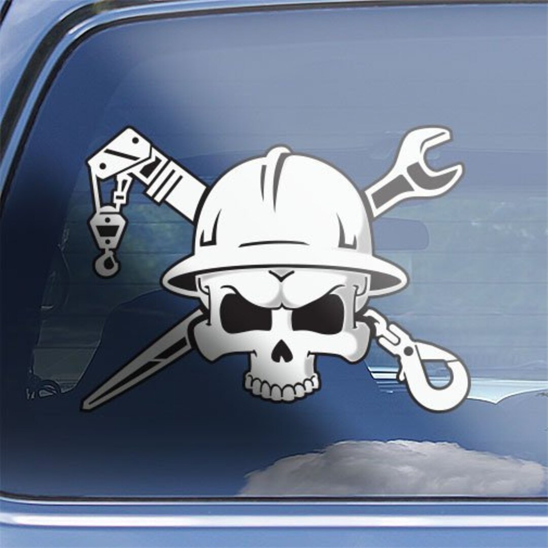 Rigger Skull Crossbones Decal Sticker, Riggers Decal Sticker, Rigging ...