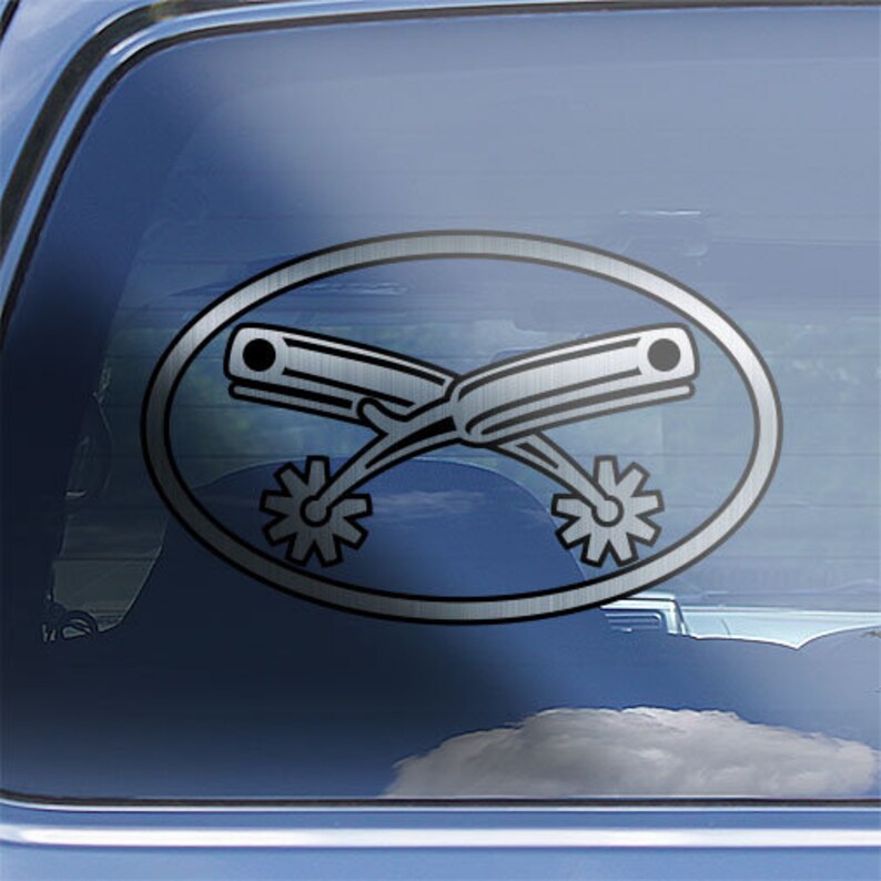 Cowboy Spurs Oval Decal Sticker Cowboy Window Decal Cowboy - Etsy