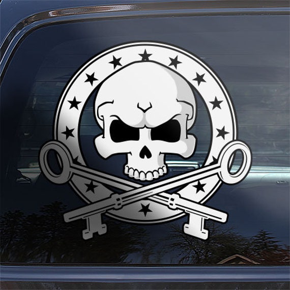 Locksmith Skull Crossbones Decal Sticker Locksmithing Skull - Etsy UK