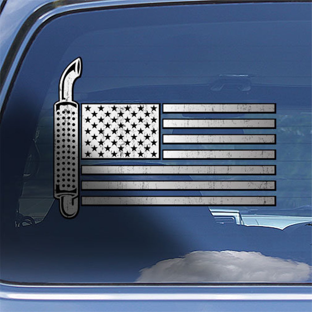 American Flag Trucker Decal USA Flag Truck Driver Sticker - Etsy