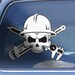 Locksmith Skull Crossbones Decal Sticker, Locksmithing Decal Sticker ...