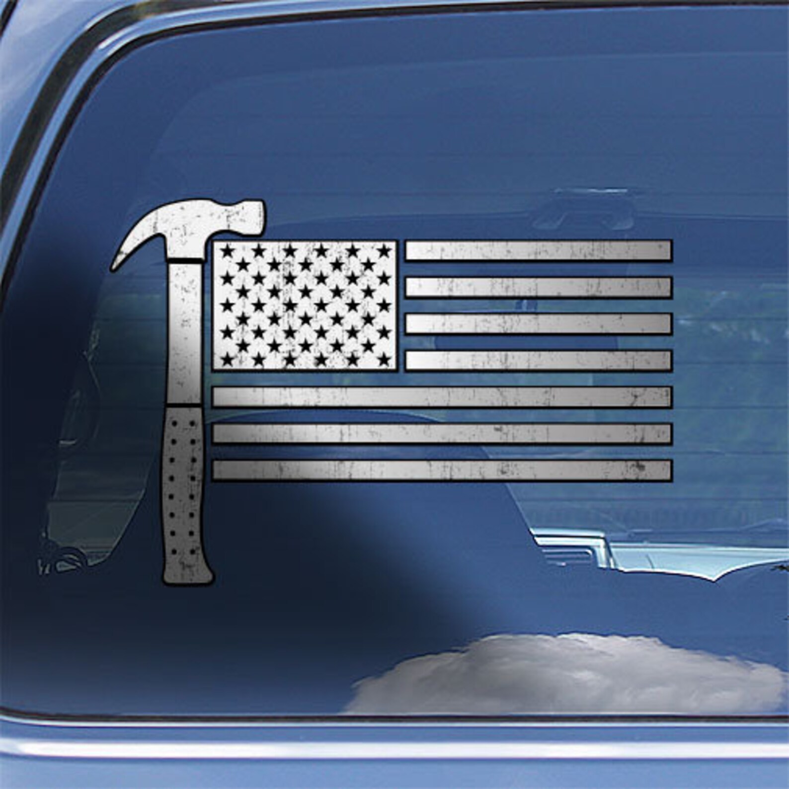 American Flag Roofer Decal Sticker USA Flag Roofing Decal | Etsy