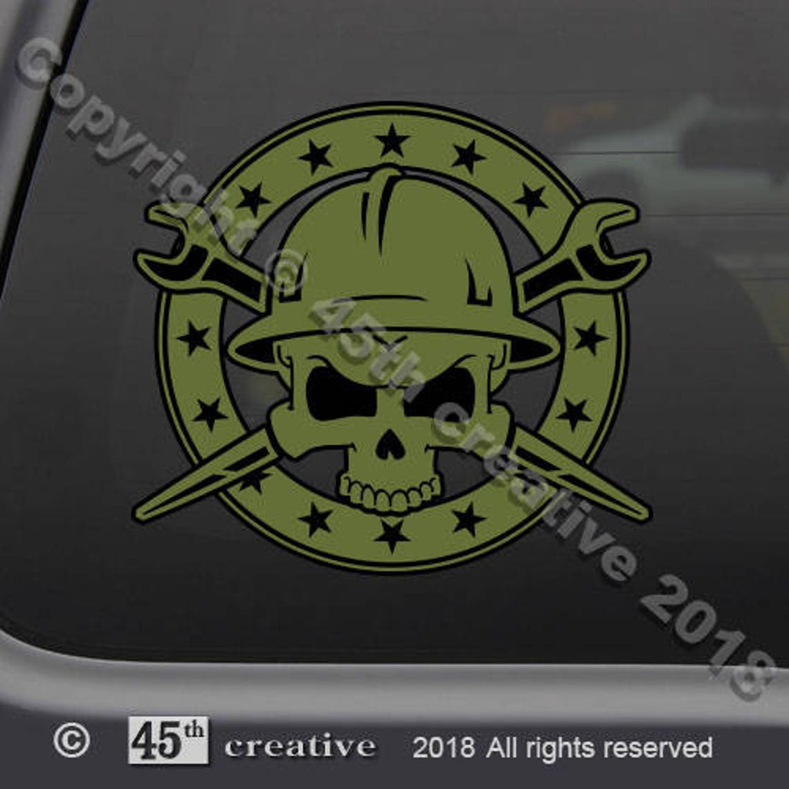 Ironworker skull crossbones decal sticker ironworkers decal | Etsy