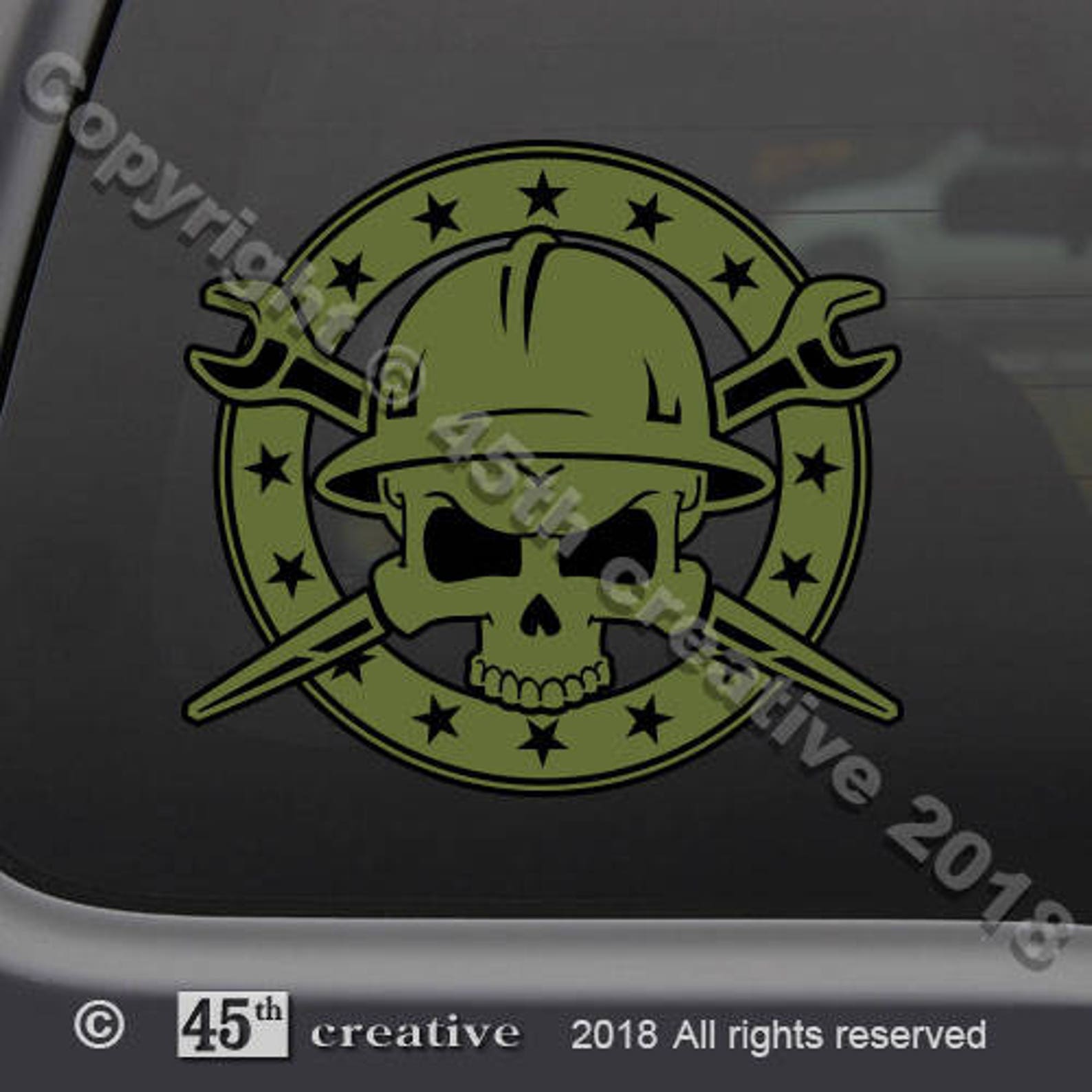 Ironworker skull crossbones decal sticker ironworkers decal | Etsy