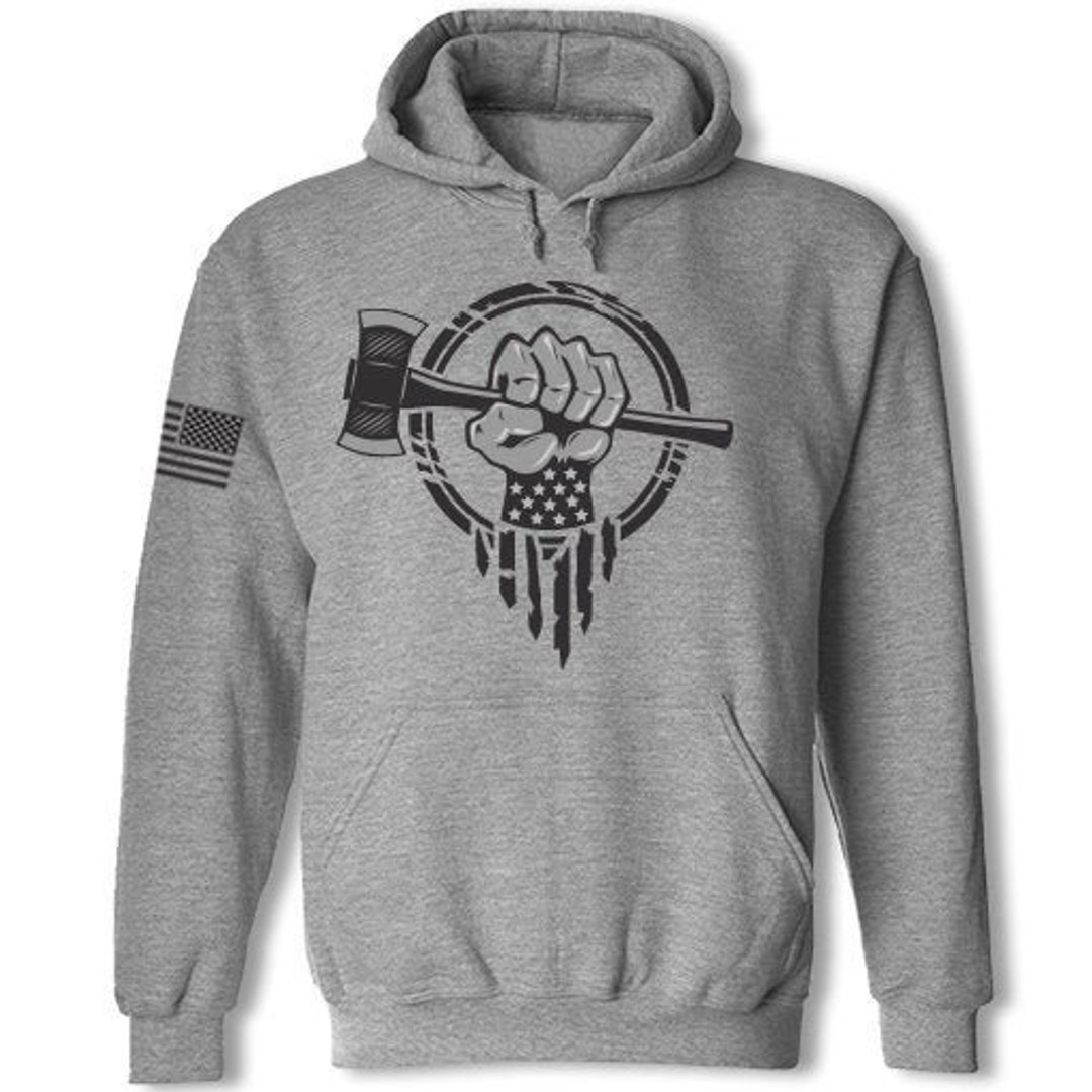 Logger sweatshirt hoodie lumberjack superhero hoodie logging patriotic ...
