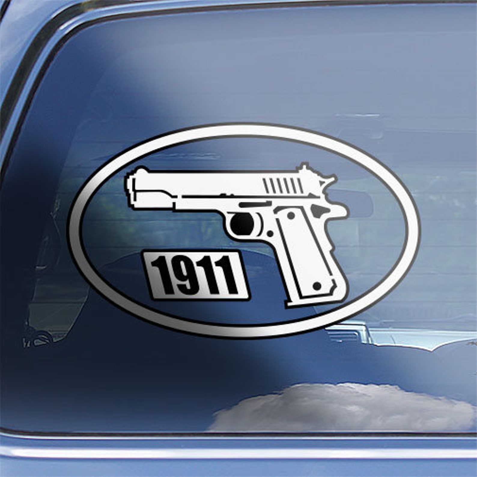 M1911 pistol Oval decal sticker 1911 pistol decal sticker | Etsy