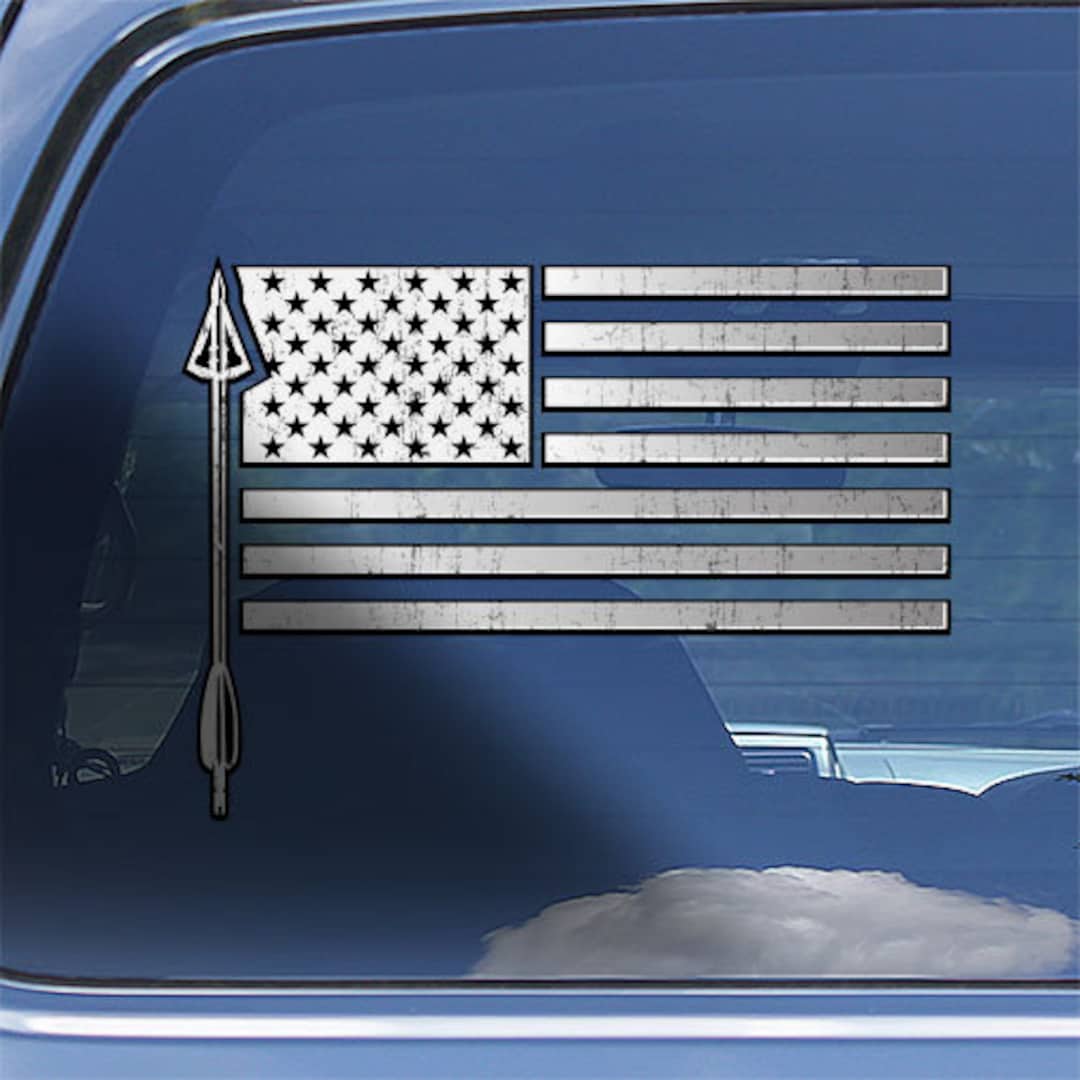 USA Bowhunter Decal Sticker Bowhunting Window Decal American Flag ...