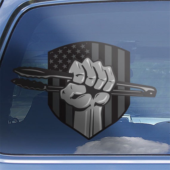 Barbecue Cook Superhero Decal American Flag Meat Grilling | Etsy
