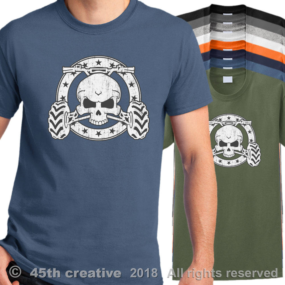 ATV T Shirt atv off road shirt atv mudding skull shirt quad | Etsy