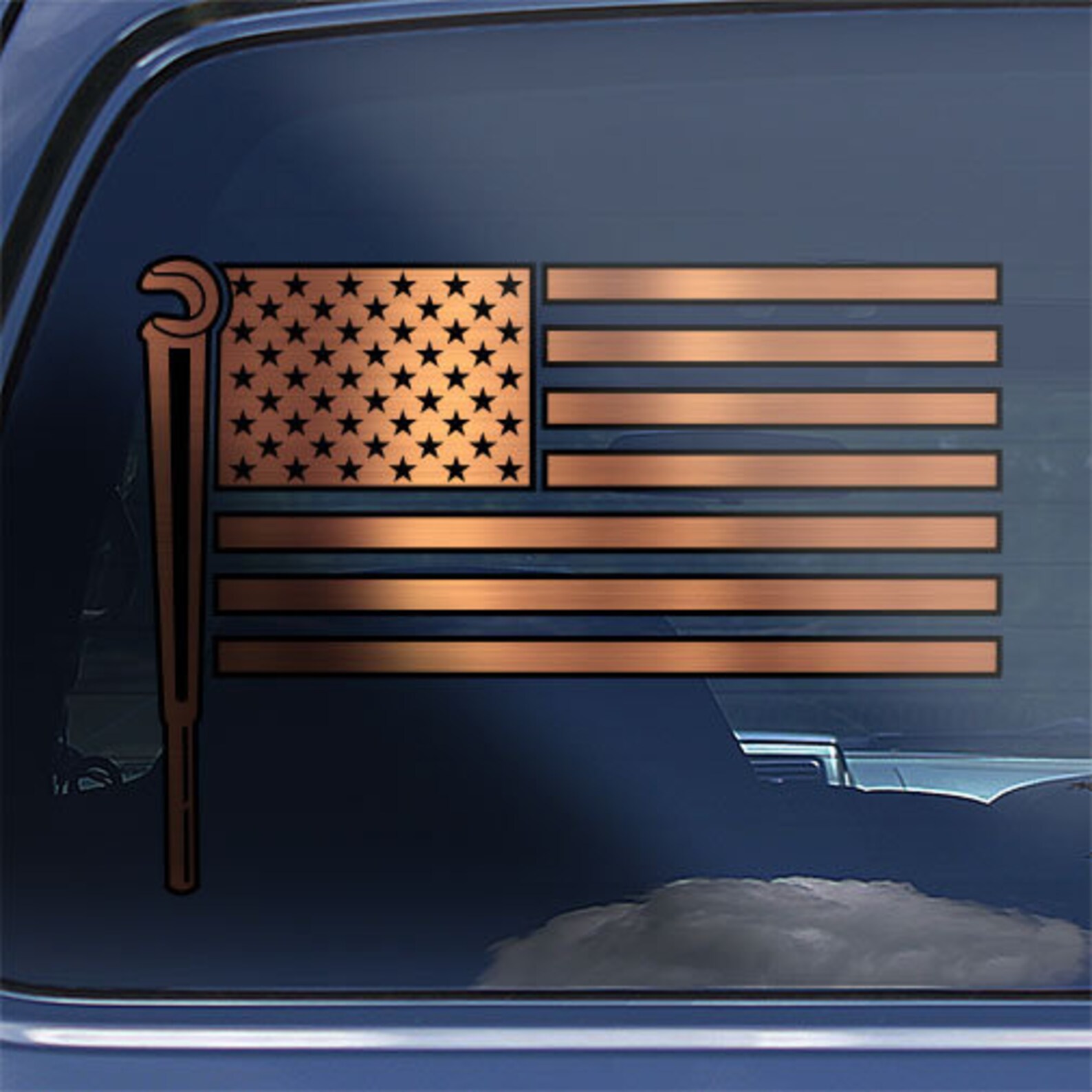 Oil refinery worker American flag decal sticker Petroleum | Etsy