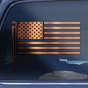 Oil Refinery Worker American Flag Decal Sticker Petroleum Refinery ...